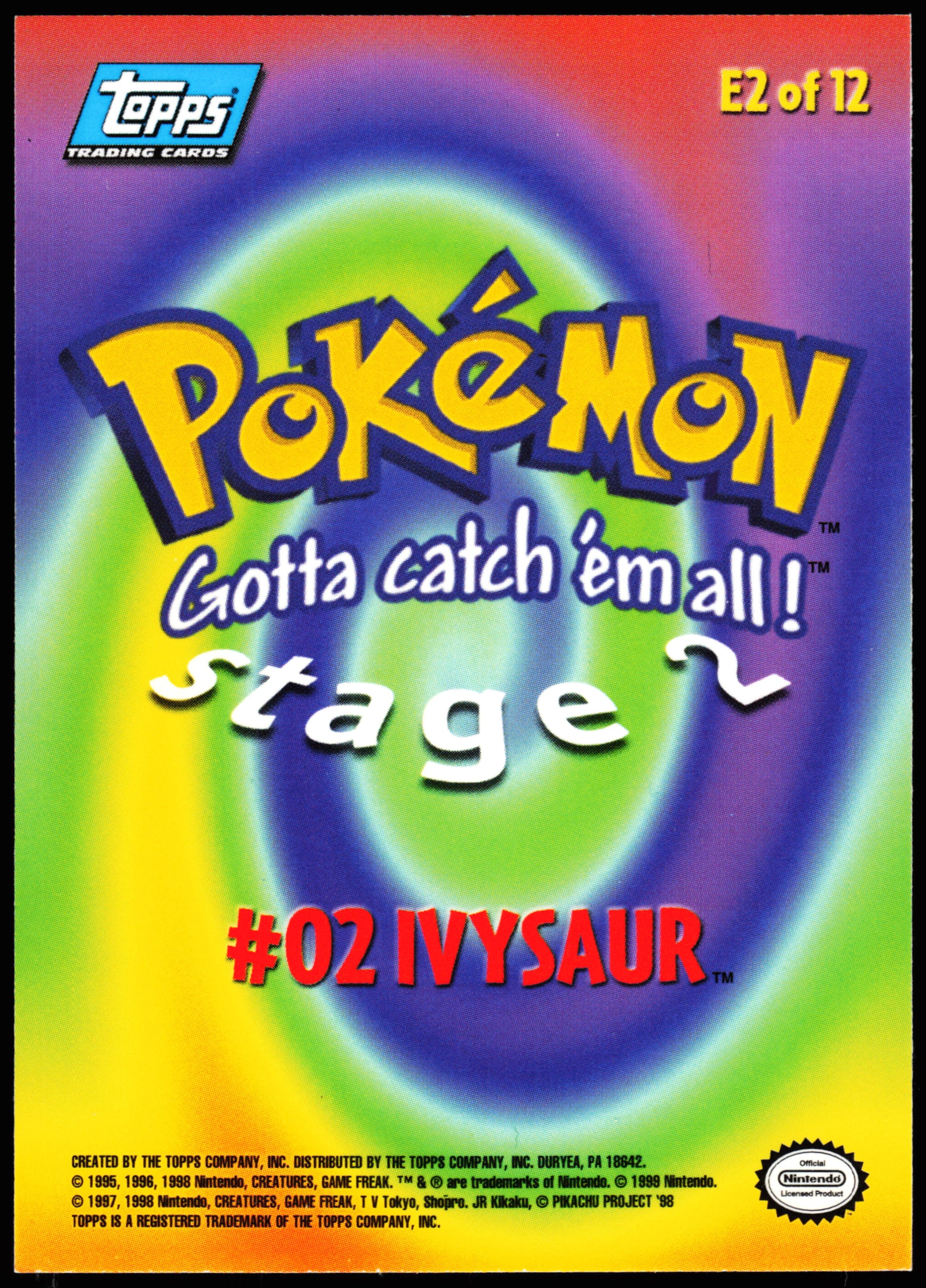 Topps Pokemon Ivysaur 02 E2 – Wenzel TCG